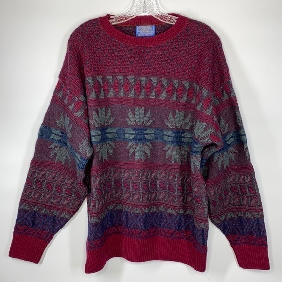 Pendleton | Sweaters | Vintage Pendleton Wool Snowflake Sweater Size ...